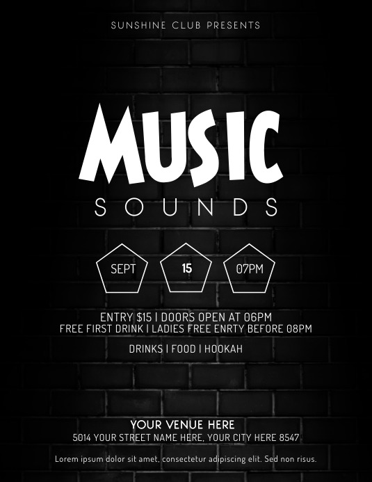 Music event flyer template | PosterMyWall