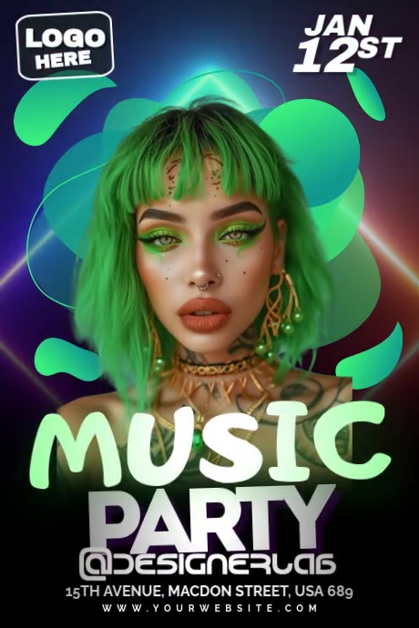 Music Event Party Ads Template | PosterMyWall