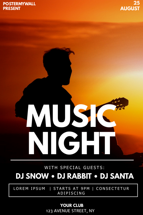 Music event party flyer template | PosterMyWall