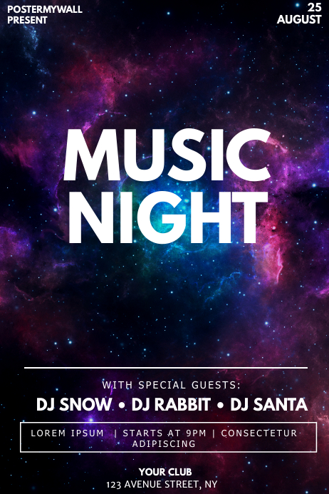 Music event party flyer template | PosterMyWall