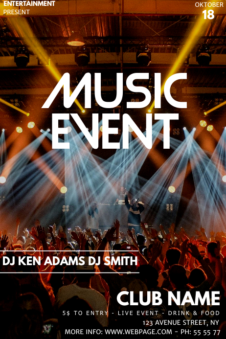 Music event party flyer template | PosterMyWall