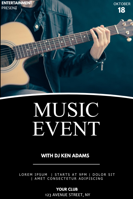 Brosur Templat Selebaran Pesta Acara Musik | PosterMyWall