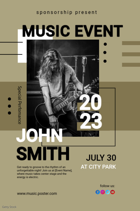 Music Event Poster Template | PosterMyWall