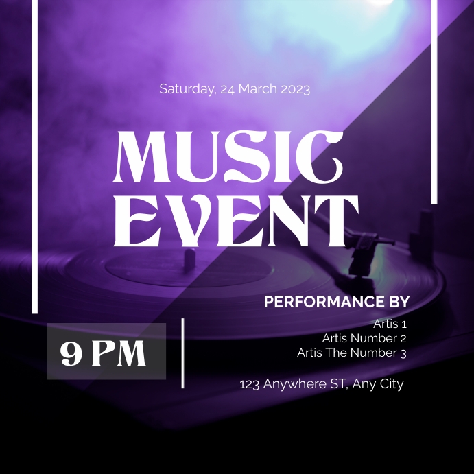 music event template | PosterMyWall