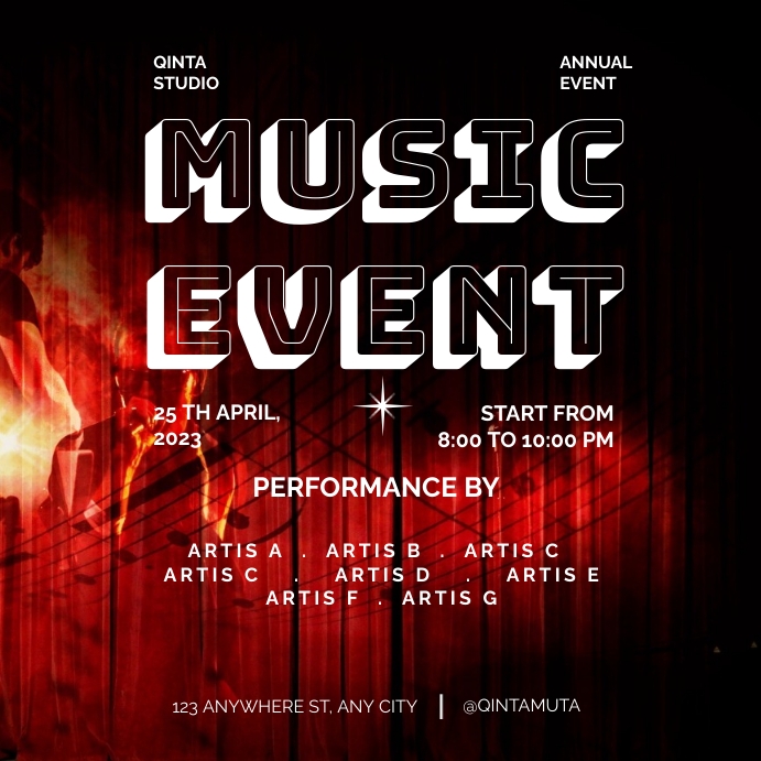 music event template | PosterMyWall