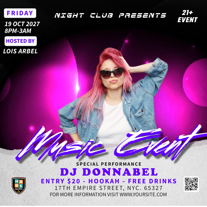 MUSIC EVENT TEMPLATE.E | PosterMyWall