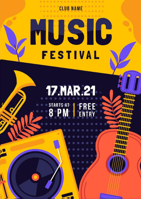MUSIC FEST Template | PosterMyWall