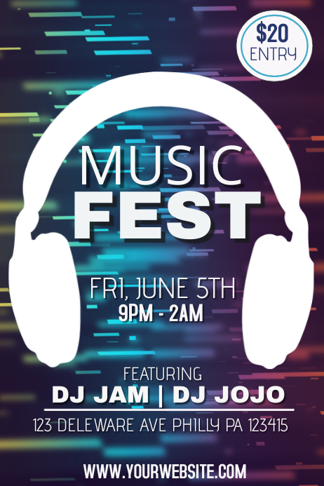 MUSIC FEST Template | PosterMyWall