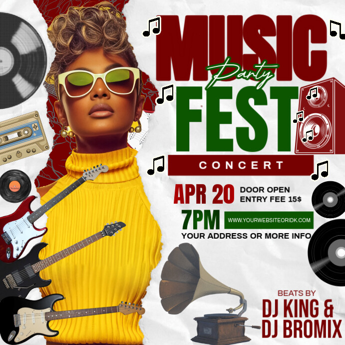 Copy of MUSIC FEST PARTY CONCERT | PosterMyWall