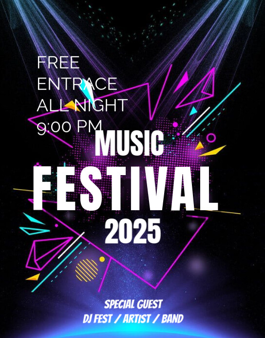 Music Festival 2025 Template | PosterMyWall
