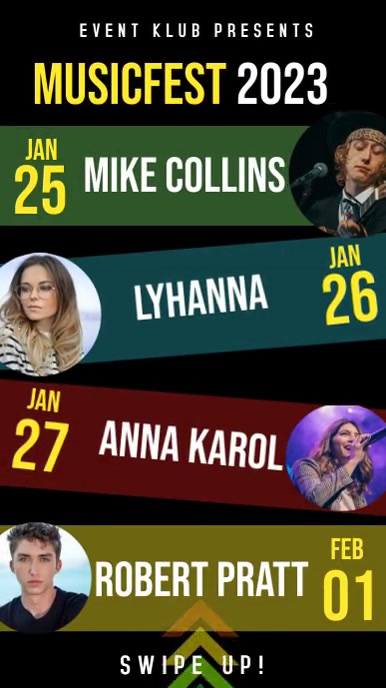 Copy of Music Festival Band Event Schedule Story | PosterMyWall