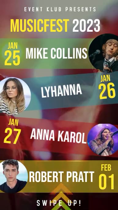 Copy of Music Festival Band Event Schedule Story | PosterMyWall