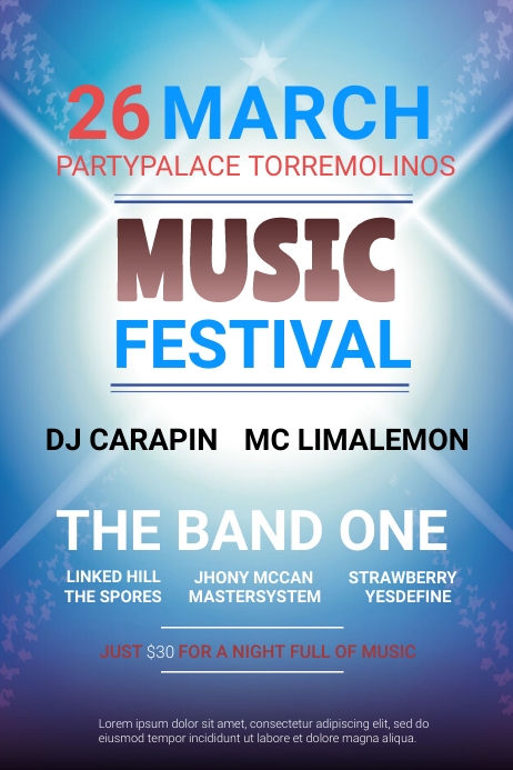 MUSIC FESTIVAL BANNER TEMPLATE | PosterMyWall