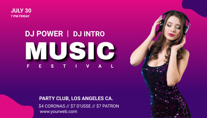 Music Festival blog header post Template | PosterMyWall
