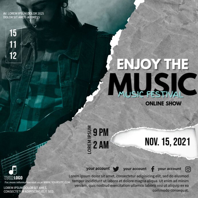 Music Festival Template | PosterMyWall