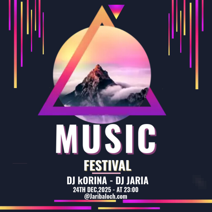 Music festival Template | PosterMyWall