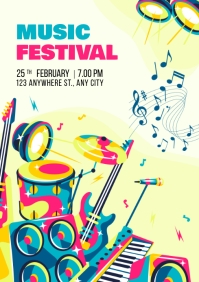 Music Festival Concert Event Poster Template | PosterMyWall