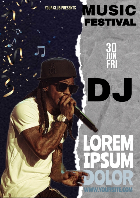 music festival dj ad design Template | PosterMyWall
