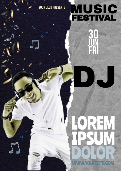 music festival dj ad design Template | PosterMyWall