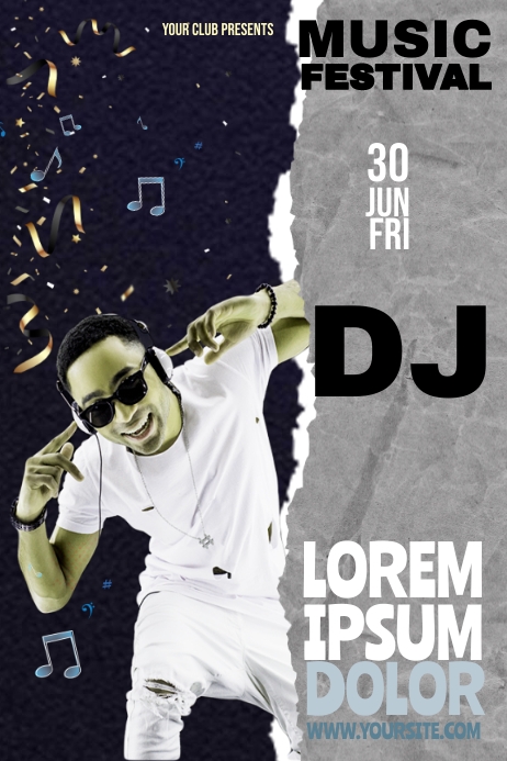 music festival dj ad design Template | PosterMyWall