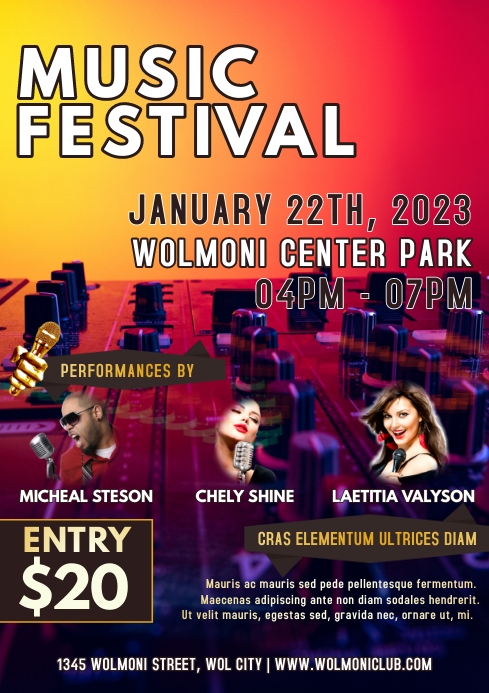 Music Festival Fest Band Template | PosterMyWall