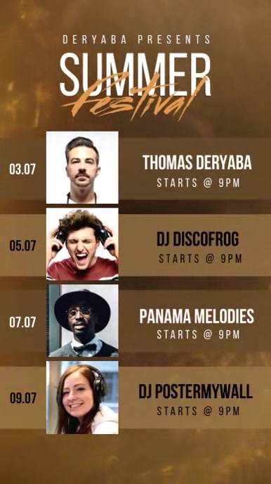 Plantilla de Festival de Música Fest Banda Evento Historia Calendario ...