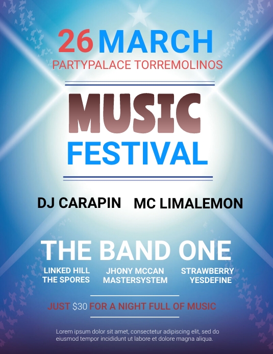 MUSIC FESTIVAL FLAYER TEMPLATE | PosterMyWall