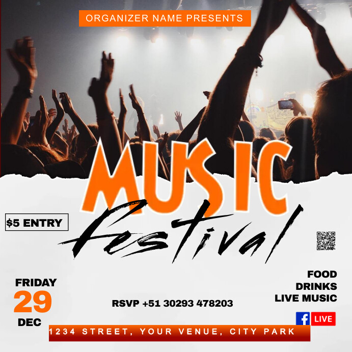 music festival instagram post Template | PosterMyWall