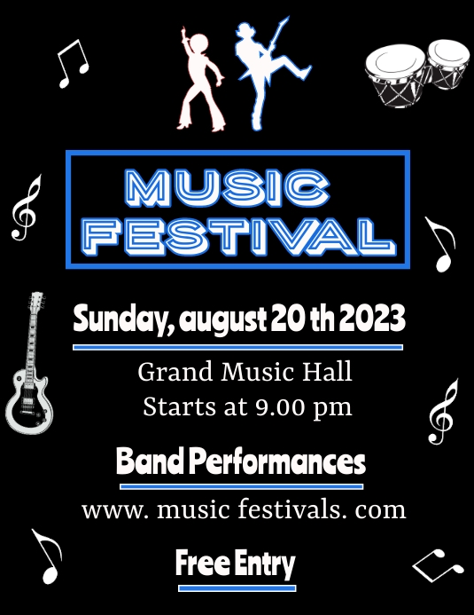 Plantilla de Music Festival Pamflet | PosterMyWall