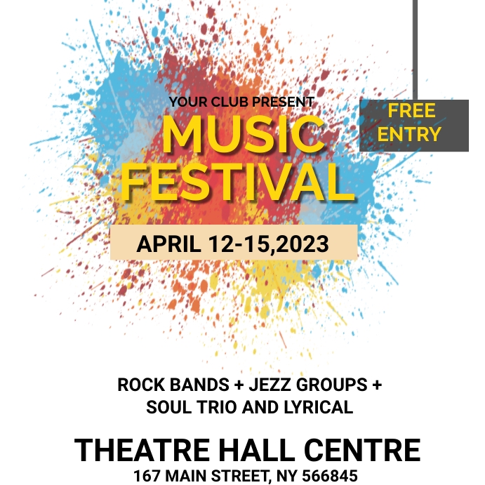 Music festival template | PosterMyWall