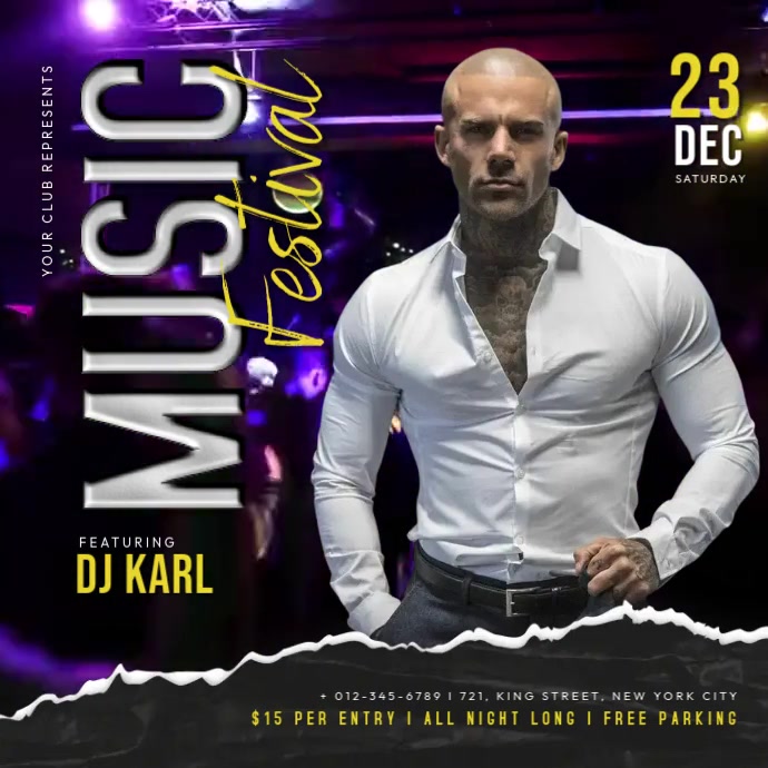 Music Festival Video Ads Template | PosterMyWall