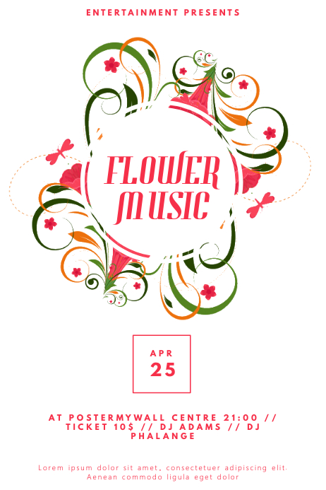 Music Flower Flyer Template | PosterMyWall