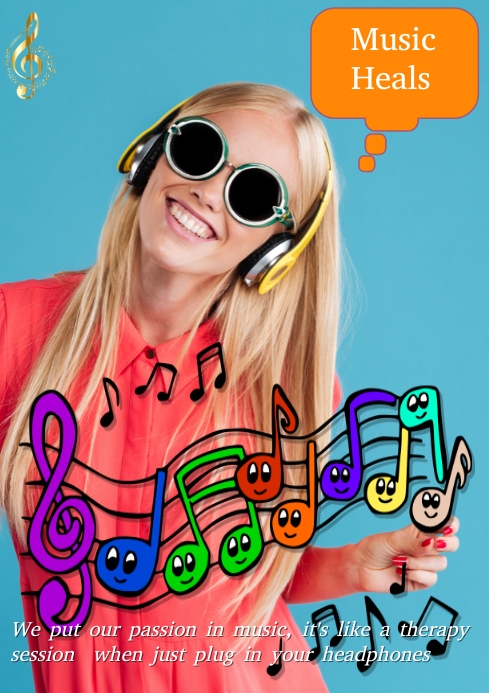 music heals a4 fllyer templatr Template | PosterMyWall