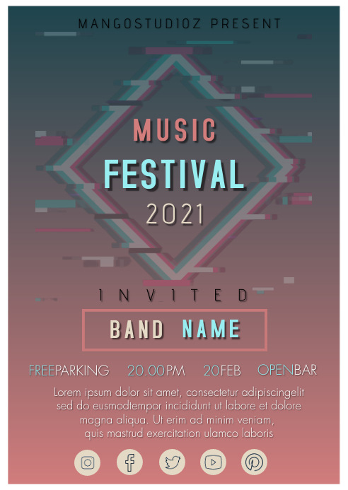 MUSIC INVITATION Template | PosterMyWall