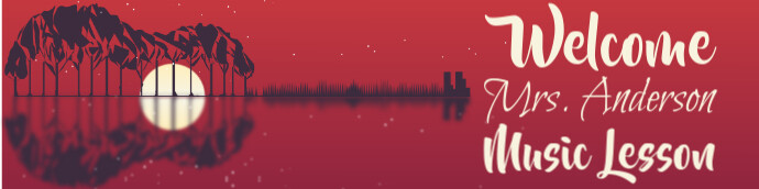 Music Lesson Google Classroom Banner Template | PosterMyWall