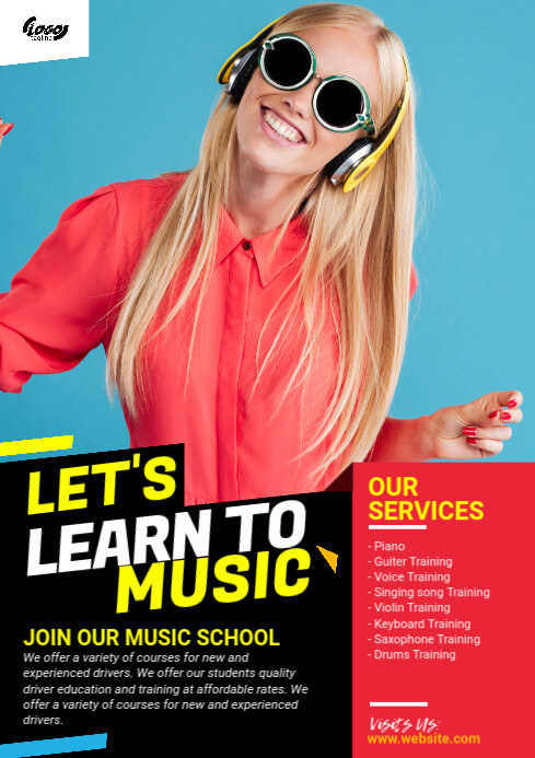 Music Lesson Services Flyer Template | PosterMyWall