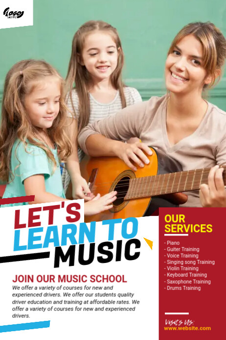 Music Lesson Services Poster Template | PosterMyWall