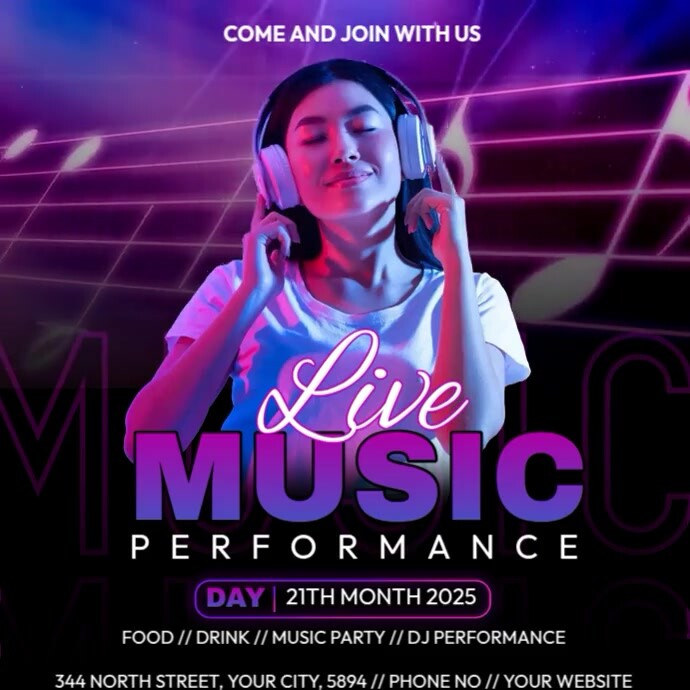 Music Live Event Template | PosterMyWall
