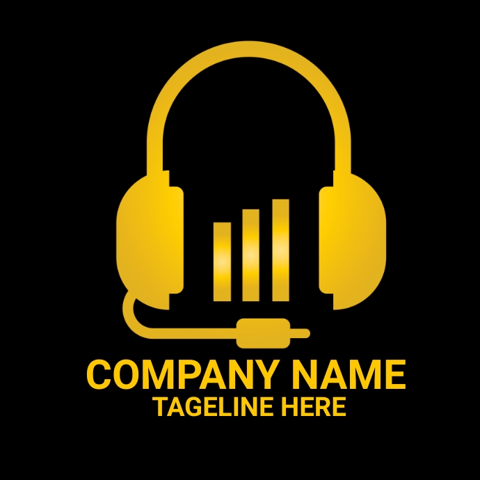 Music logo, guitar logo, music 3d gold logo Template | PosterMyWall