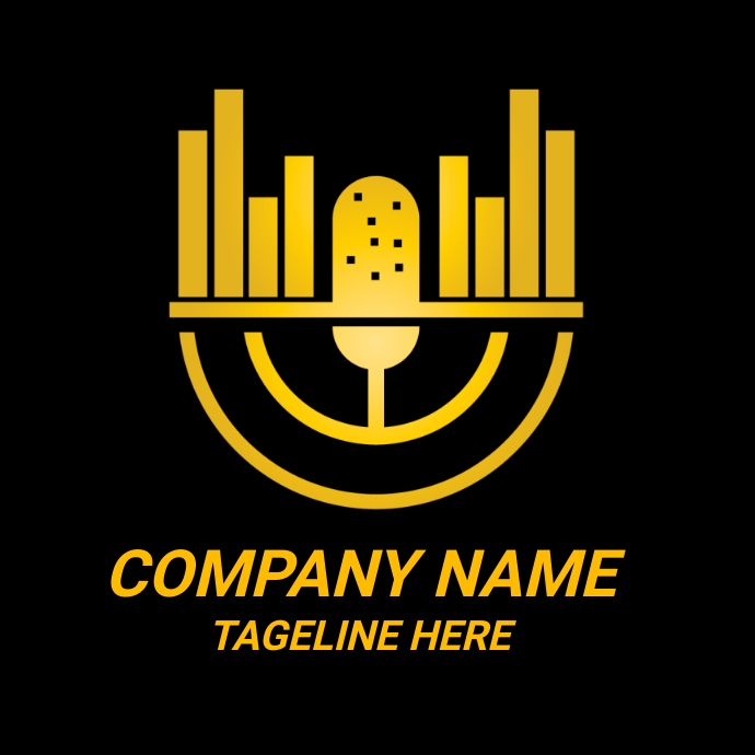 Music logo, guitar logo, music 3d gold logo Template | PosterMyWall