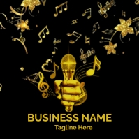 Golden music logo Template | PosterMyWall