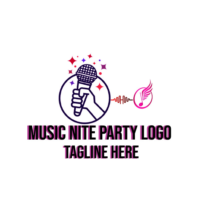music logo microphone and headset logo , con Template | PosterMyWall