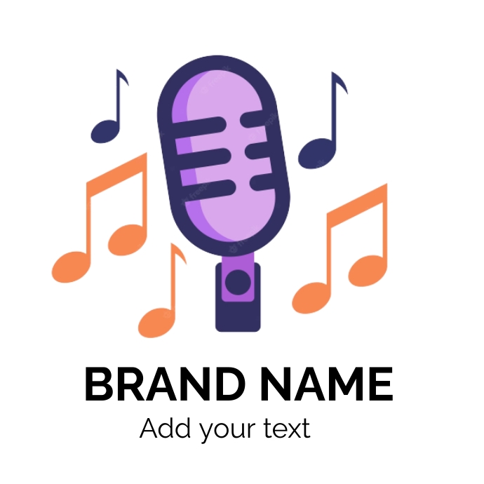 Copy of music logo microphone and headset logo , con | PosterMyWall