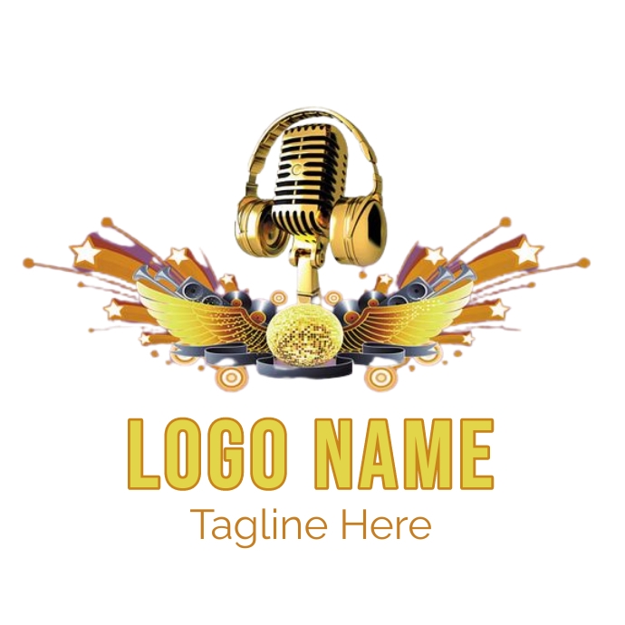 Copy of music logo microphone and headset logo , con | PosterMyWall