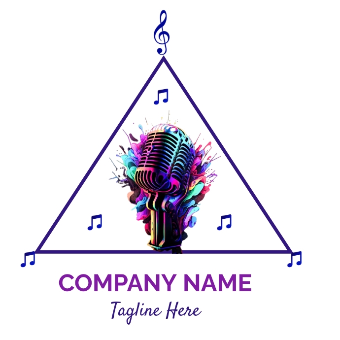 music logo microphone and headset logo , con Template | PosterMyWall