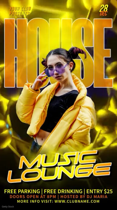 Music Lounge Party Video Template | PosterMyWall