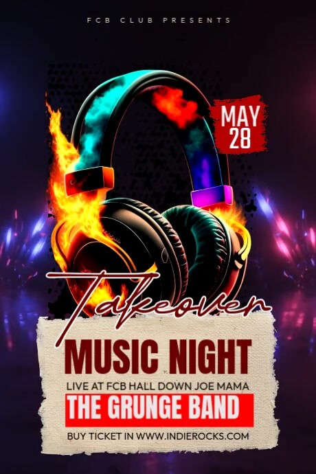 Music Nigh Party Video Template | PosterMyWall