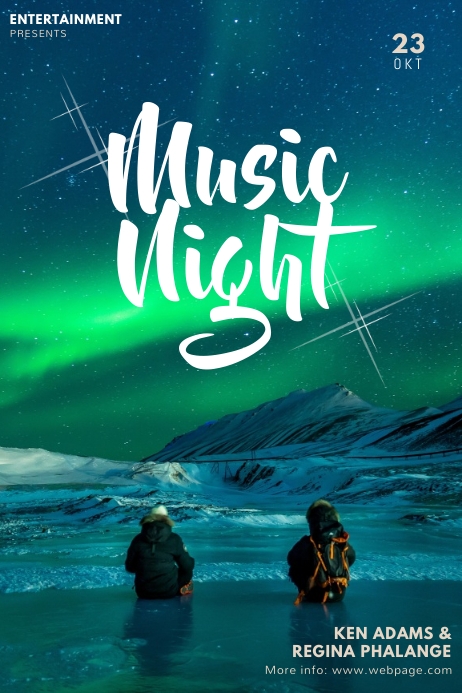 Copy of Music Night aurora Poster Template (2) | PosterMyWall