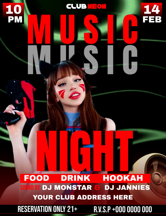 music night/club night /event night Template | PosterMyWall