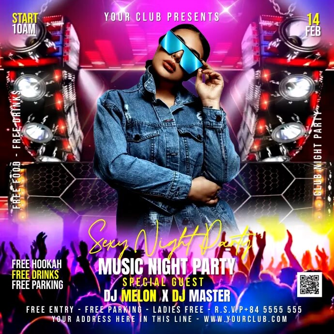 MUSIC NIGHT CONCERT PARTY Template | PosterMyWall